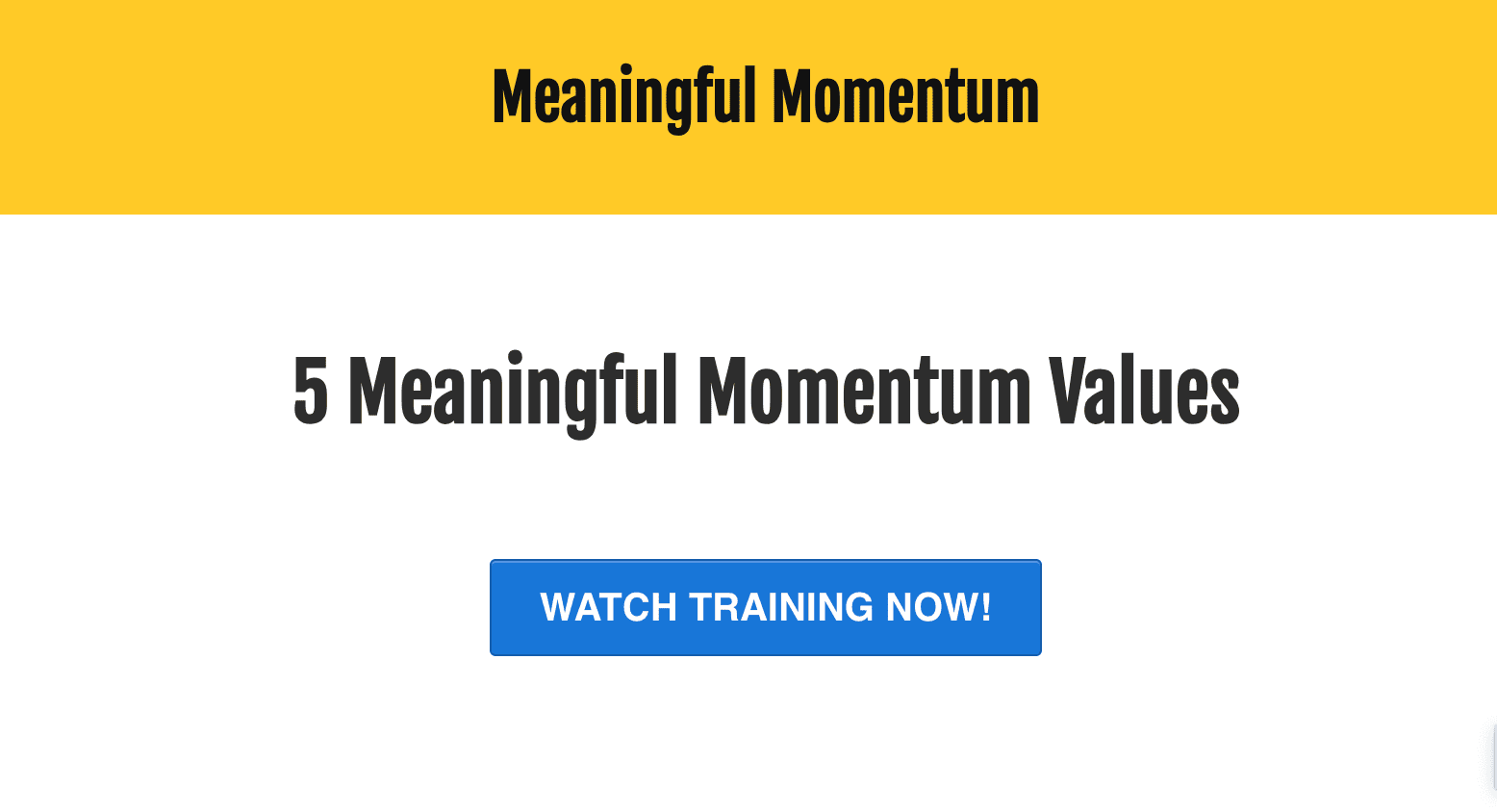5 Meaningful Momentum Values